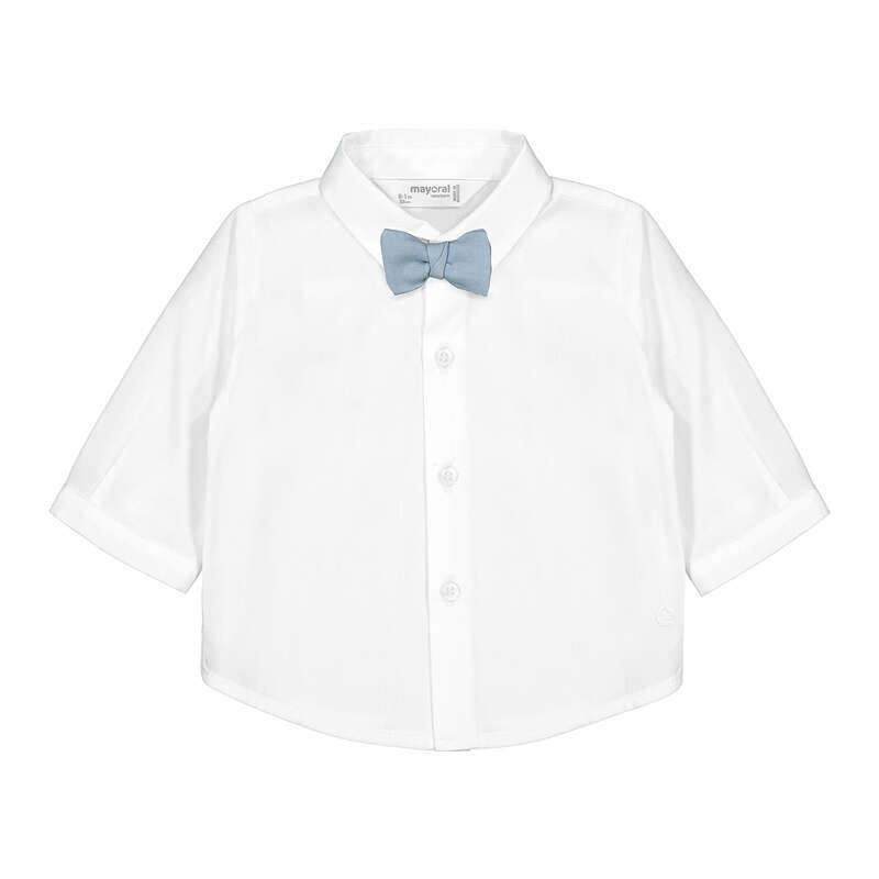 Mayoral Newborn Bow-Tie Shirt - White